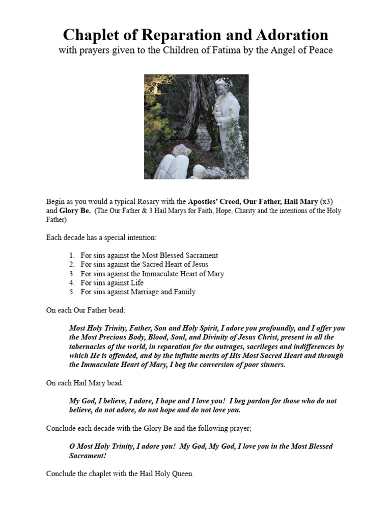 Chaplet of Reparation | PDF