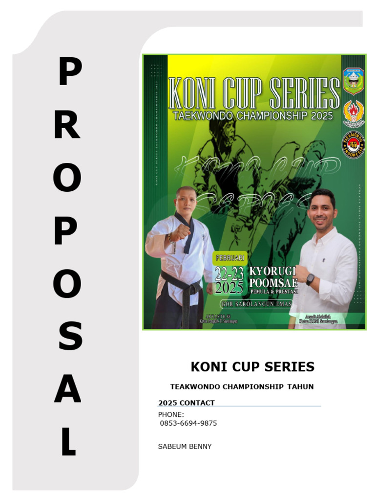 Proposal Koni Cup Series 2025 Fix | PDF