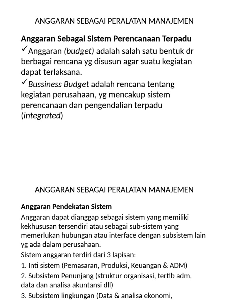 Manajemen Anggaran Bisnis | PDF