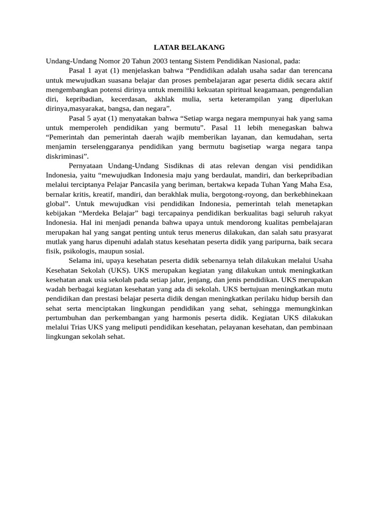 Program Sekolah Sehat | PDF