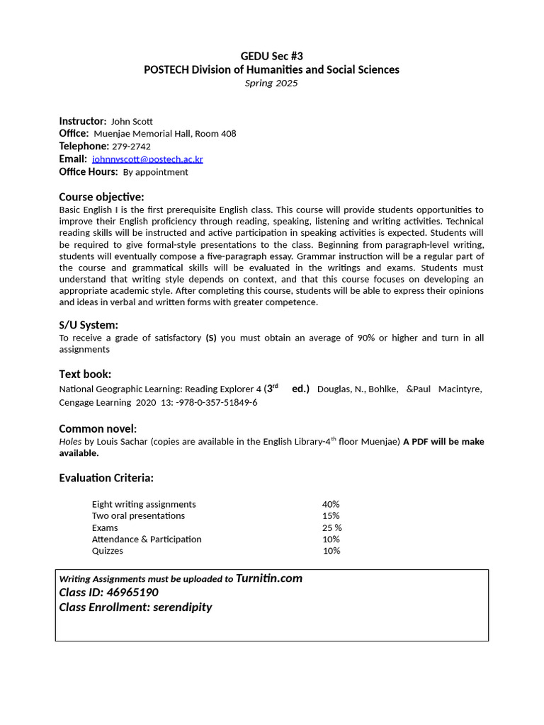 Spring 25 GEDU 111 Syllabus Sec #3 | PDF | Cognition | Human Communication