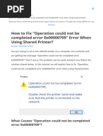 How To Fix Printer Error Code 0x00000040 in Windows! | PDF | Microsoft Windows | Ransomware
