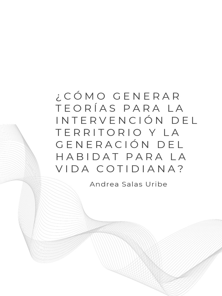 ¿Cómo Generar Teorías para La Intervención Del Territorio y La ...