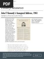 Kennedy's Inaugural Address Analysis | PDF | John F. Kennedy | Franklin ...