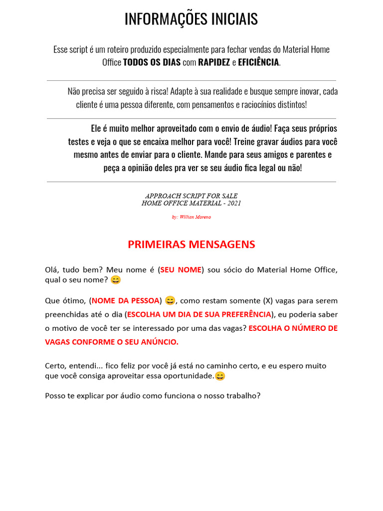 [SCRIPT] Abordagem Matadora | PDF | Facebook