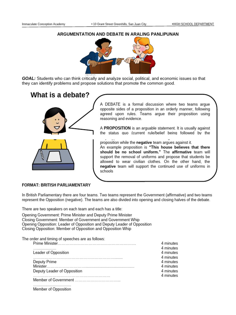 British Parliamentary Debate Guide | PDF | Argument