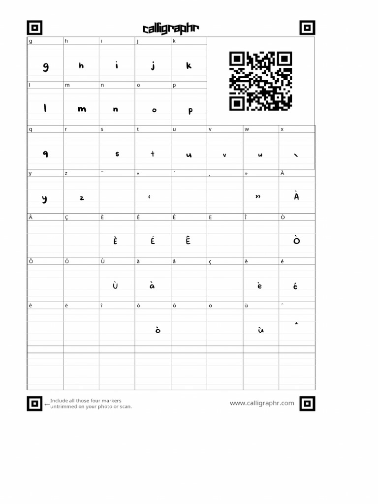 Calligraphr Template | PDF