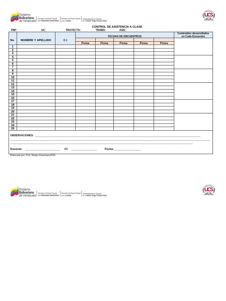 Formato Reg-Firmas A Clase | PDF
