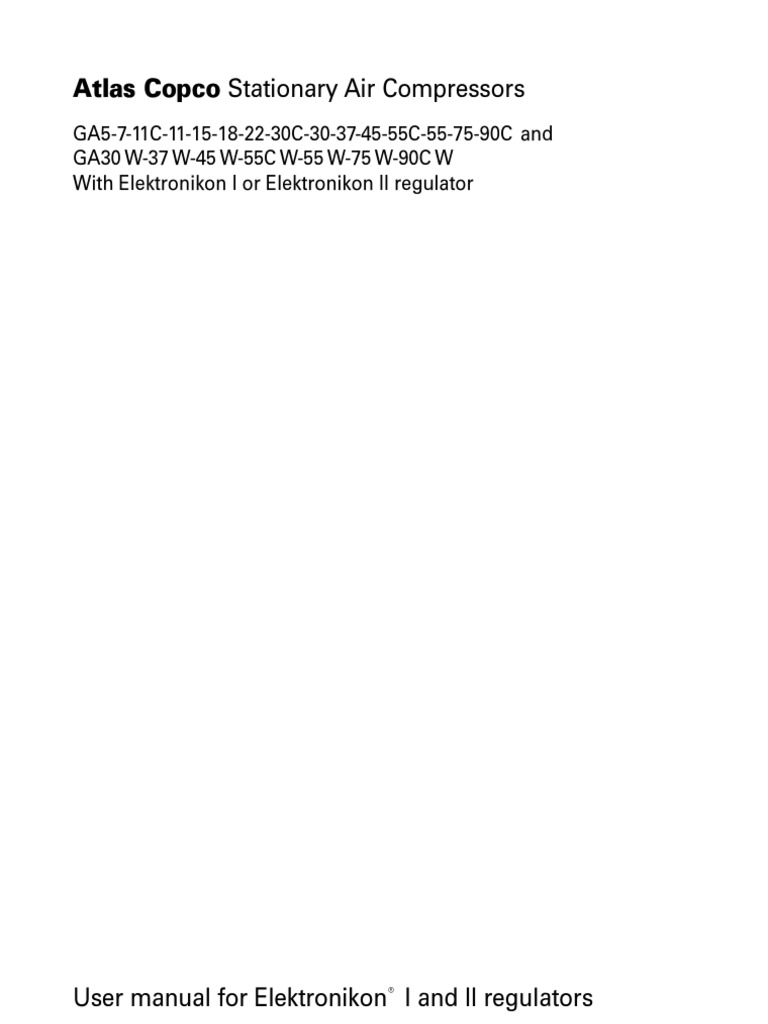 Elektronikon I and II Manual | PDF | Switch | Light Emitting Diode