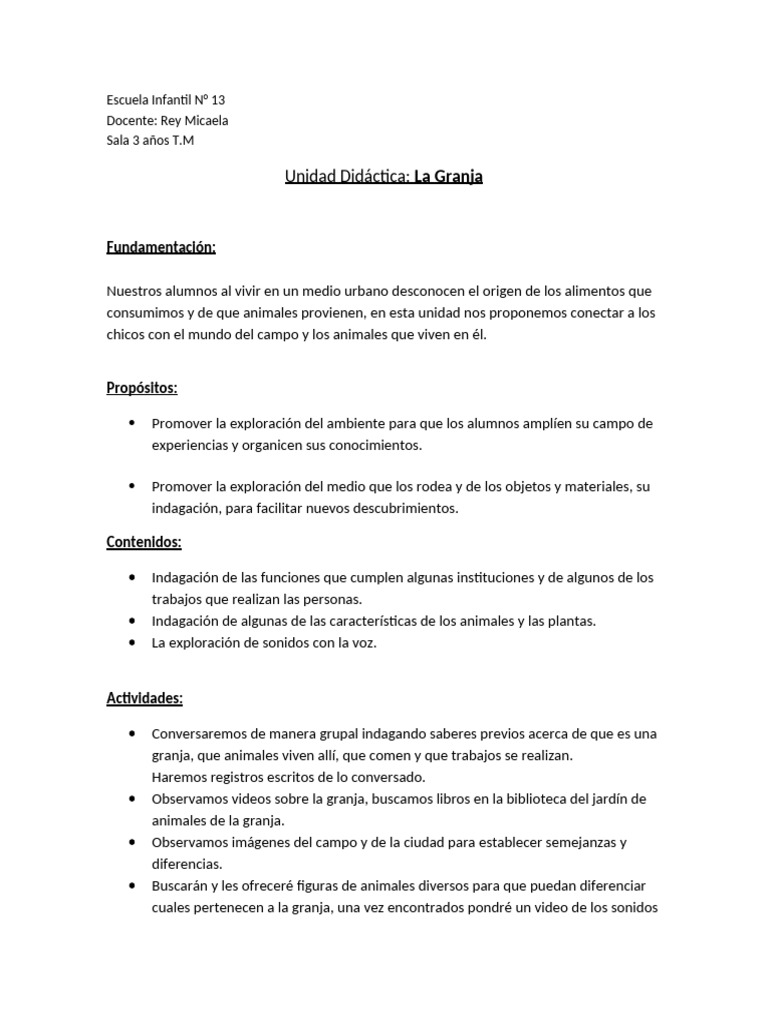 Unidad La Granja | PDF