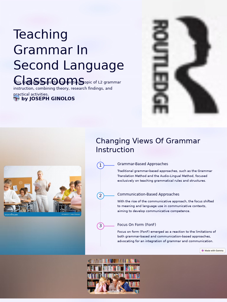 Teaching Grammar in Second Language Classrooms | PDF | Second Language Acquisition | Language ...