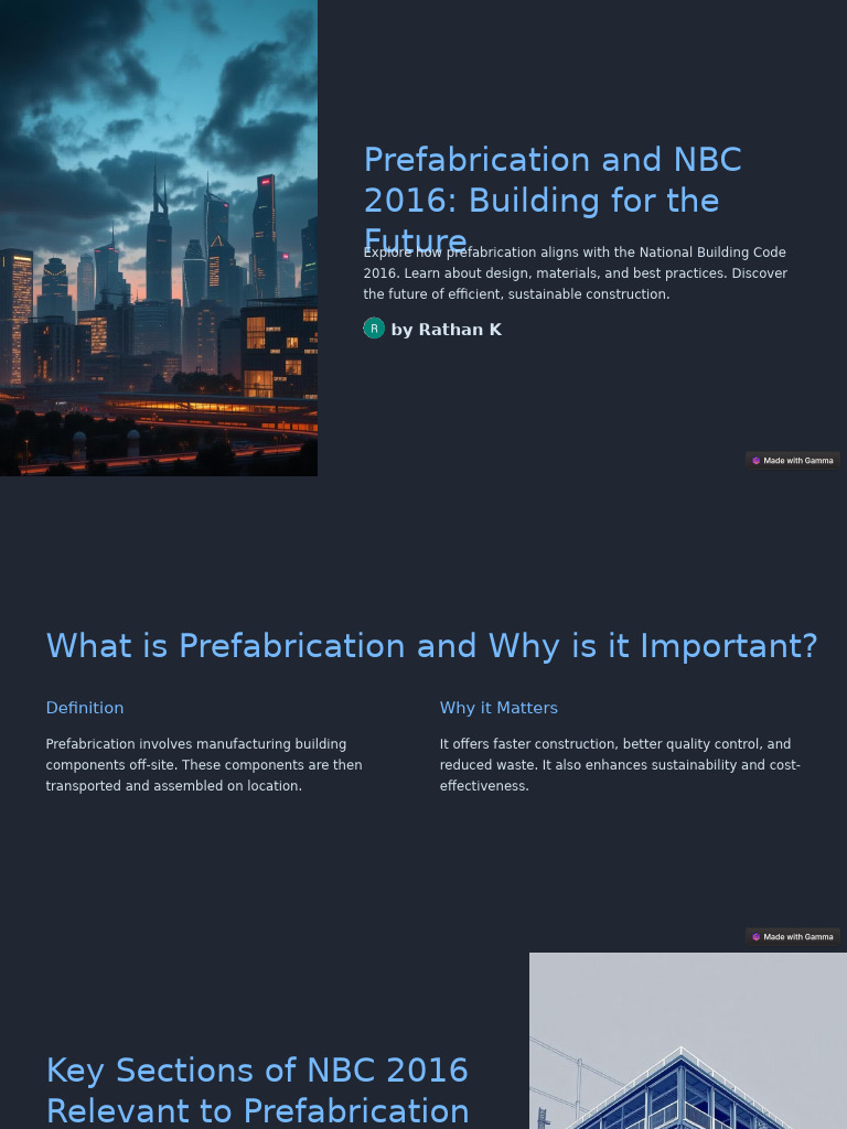 Prefabrication and NBC 2016 Building For The Future | PDF | Transport ...