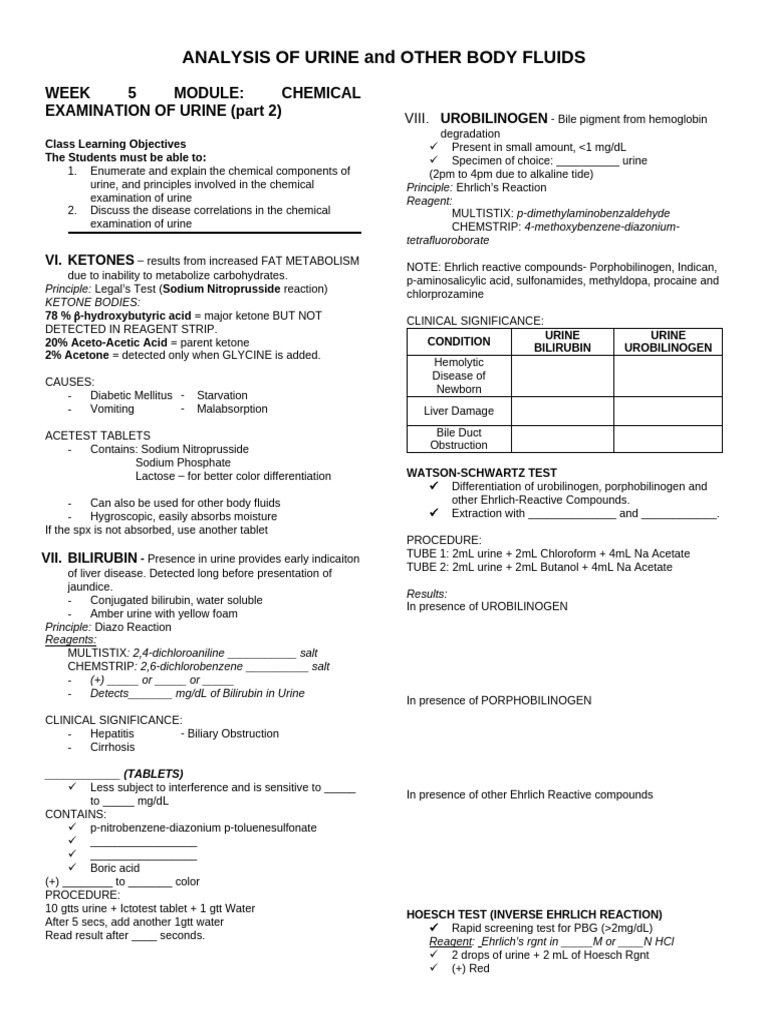Chemical Examination of Urine pt2 | PDF | White Blood Cell | Hematology