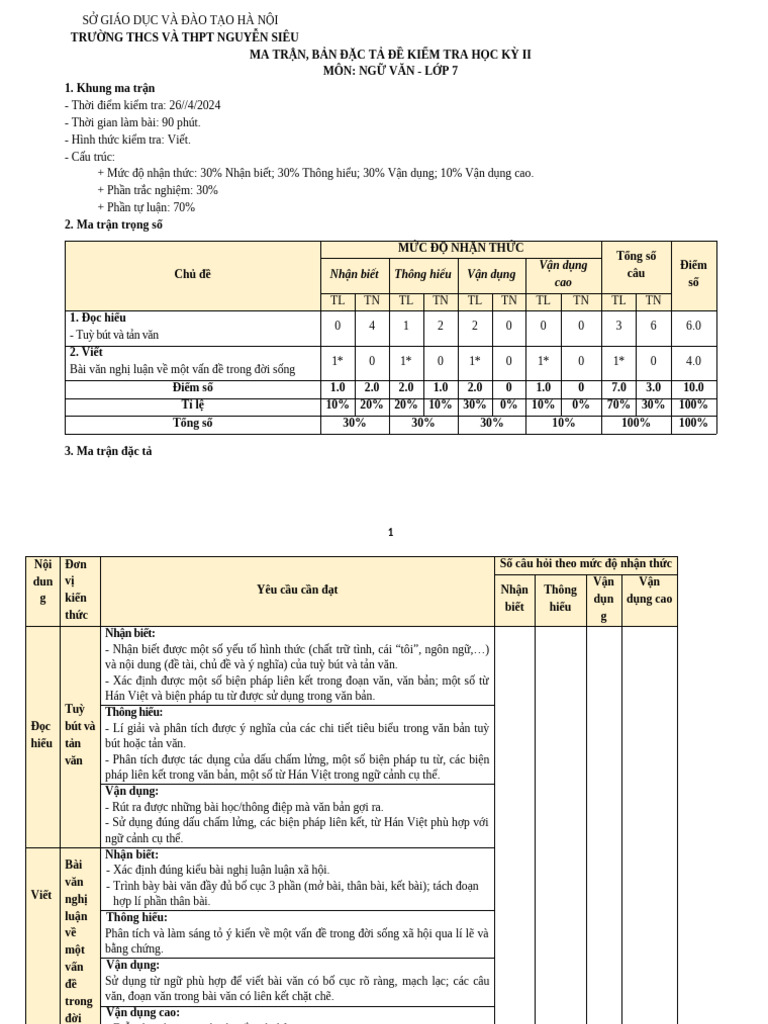 [Gửi HS]_ HKII_2324_Nguvan7_Matrande_Bandacta | PDF