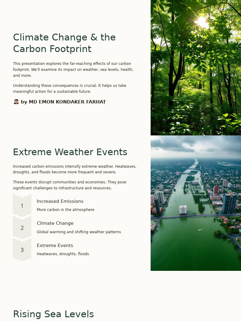 Climate Change: Carbon Footprint Impact | PDF | Climate Change | Ocean ...
