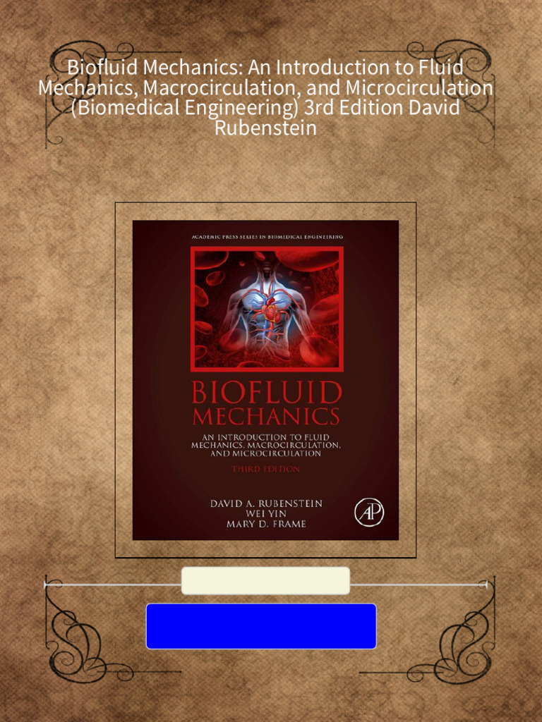 Biofluid Mechanics: An Introduction To Fluid Mechanics ...