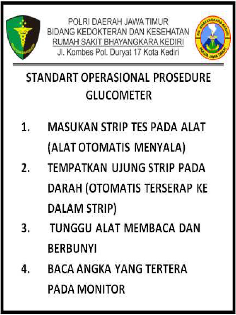 SOP GLUCOMETER | PDF