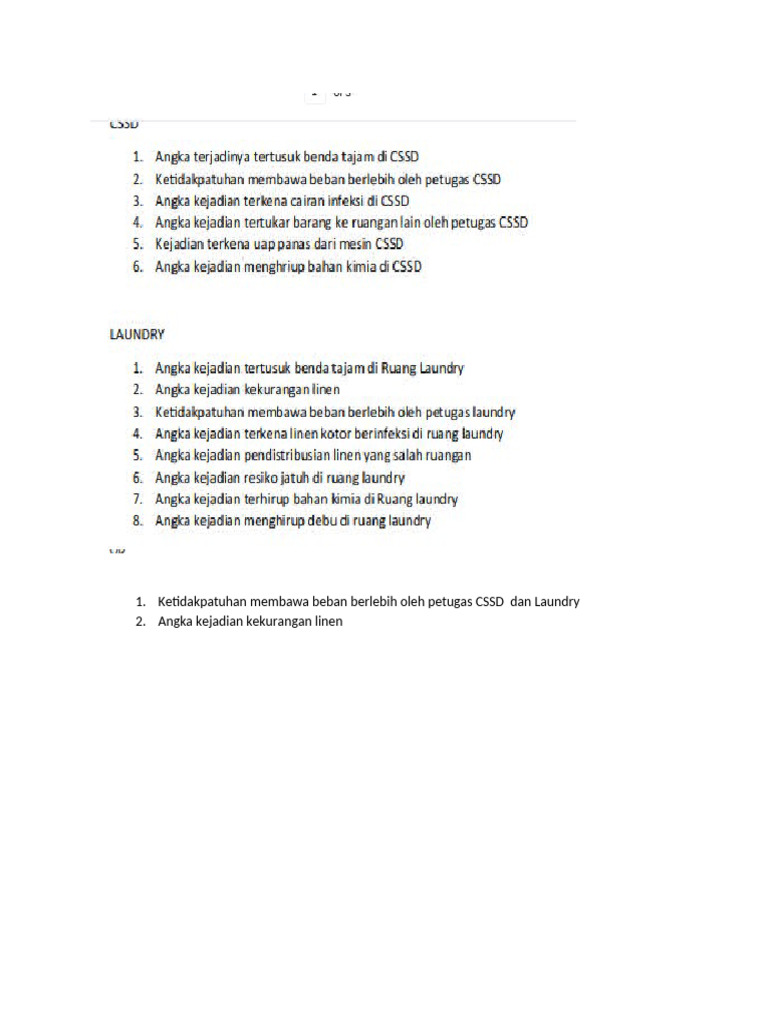 contoh indikator mutu unit | PDF