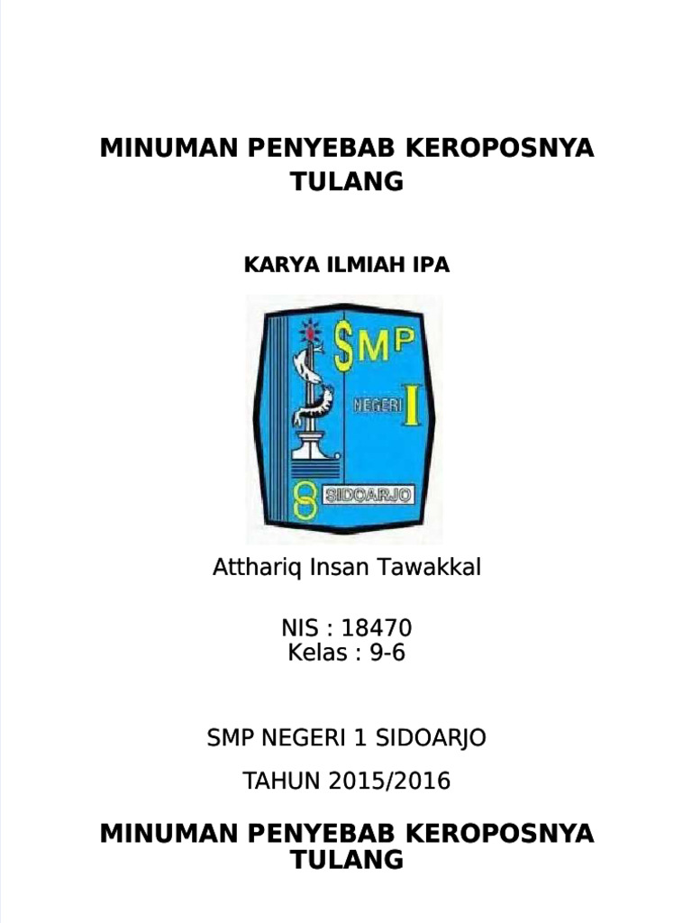 CONTOH LAPORAN MAKALAH KIR | PDF