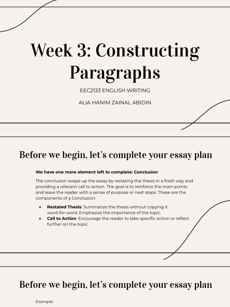 Week 3 - Constructing Paragraphs | PDF | Sustainability | Recycling