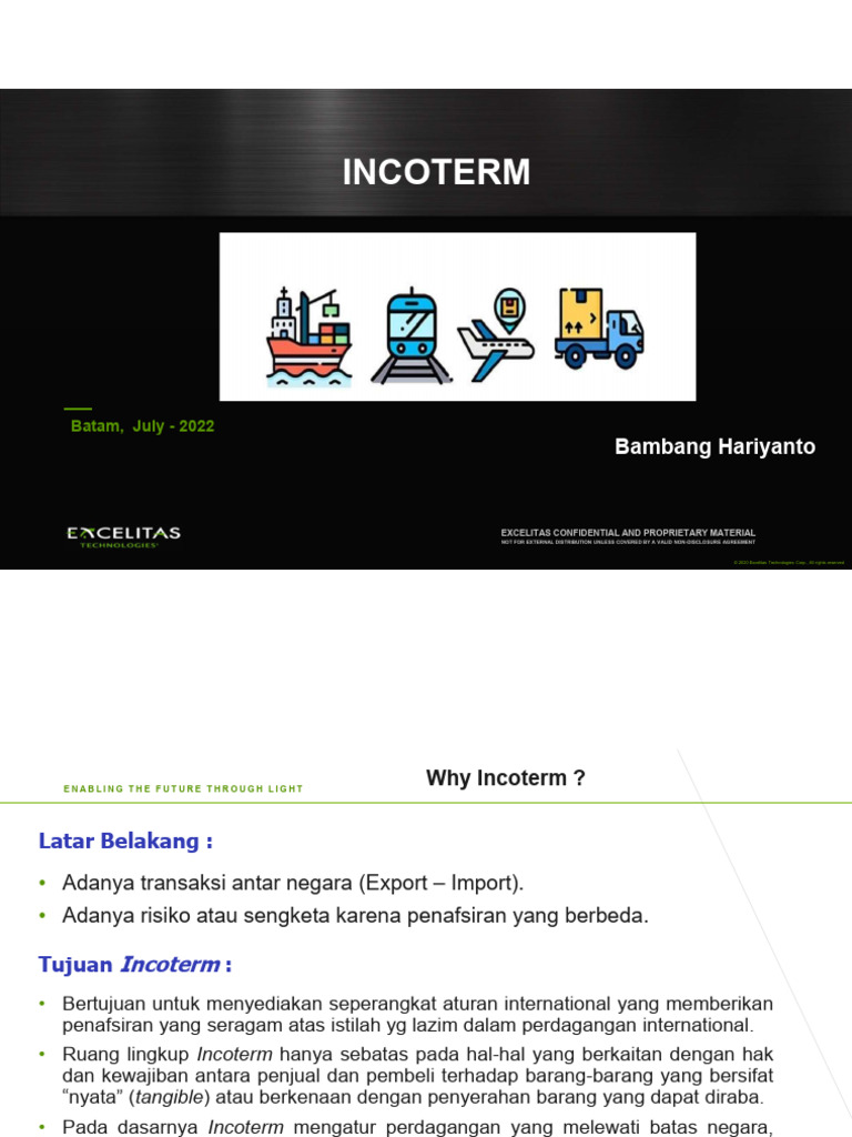Incoterm 2020 | PDF