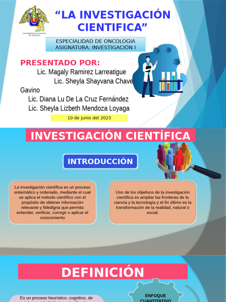 Presentación grupo 2 INVESTIGACIÓN | PDF | Método científico | Observación
