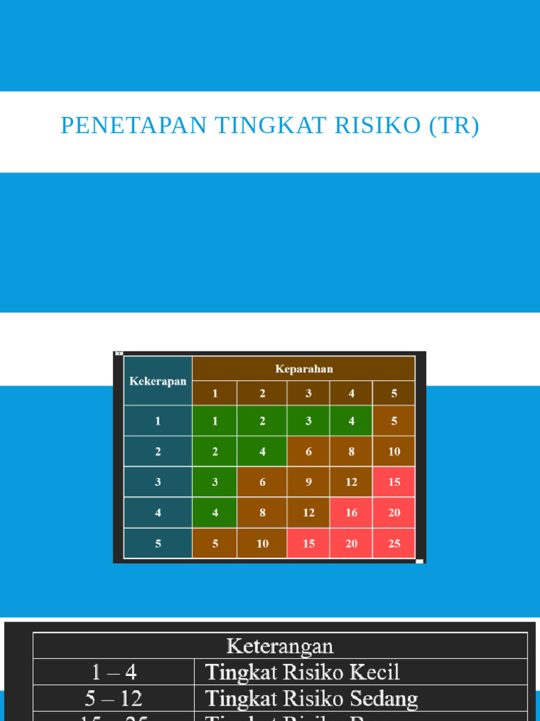Penetapan Tingkat Risiko (TR) | PDF