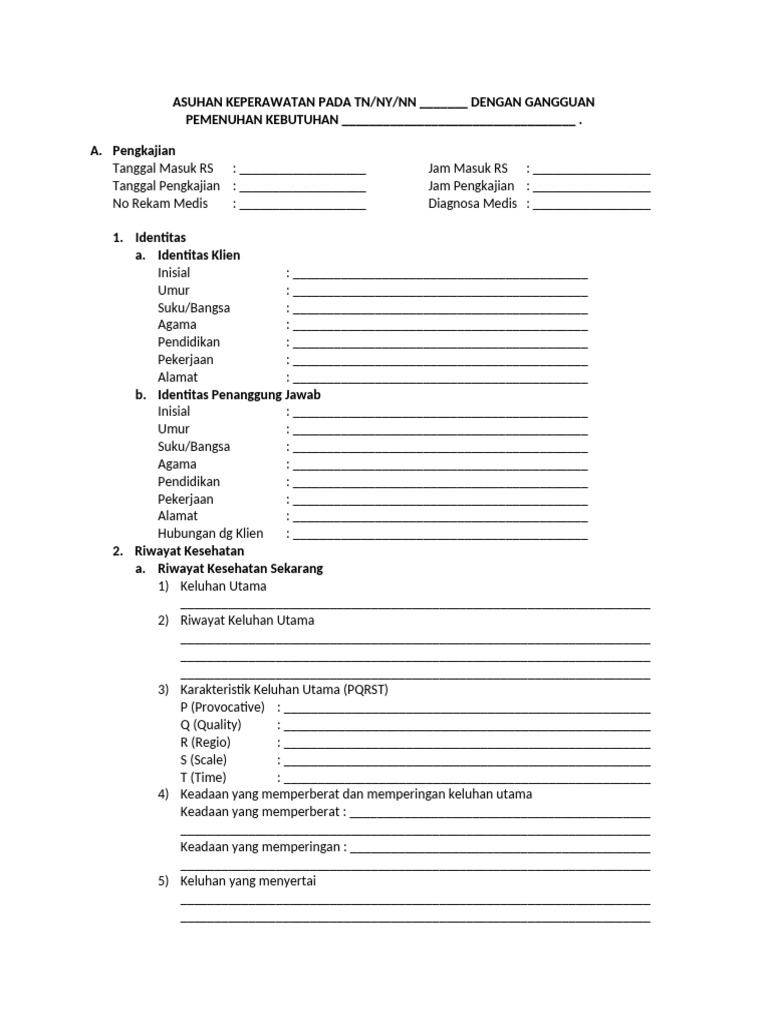 Format Askep 2 | PDF