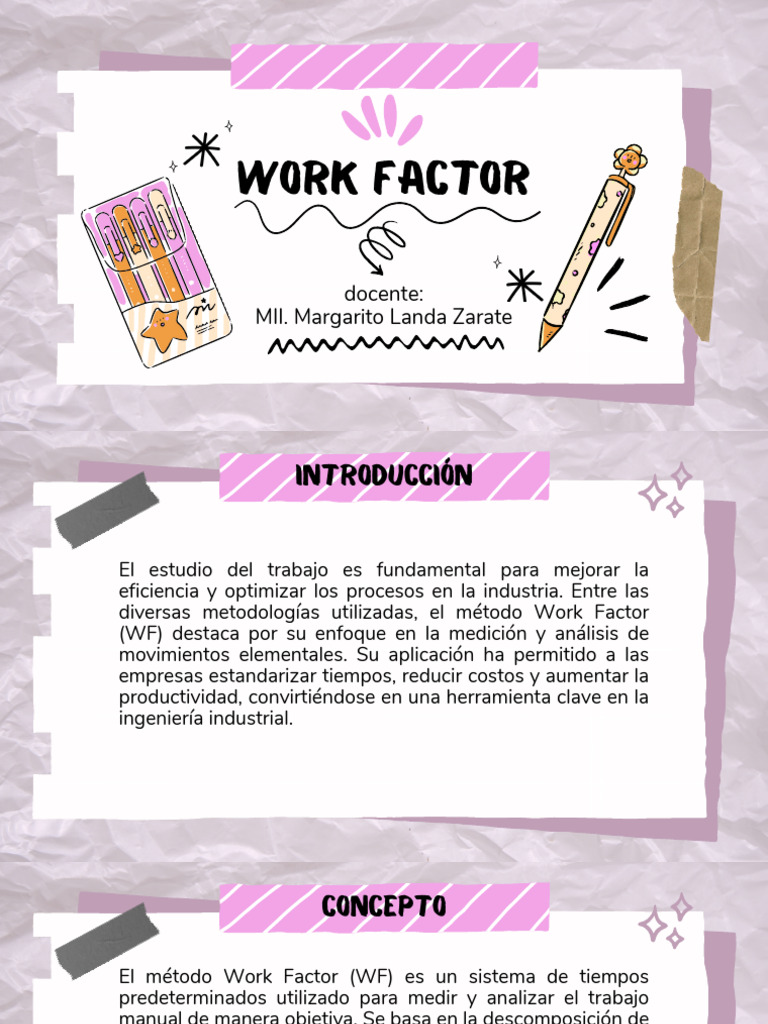 Exposicion_Work-Factor (Andrik Leonel Santiago Rodriguez) | PDF | Datos | Planificación