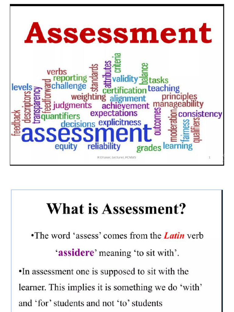 definition and purpose of assessment | PDF