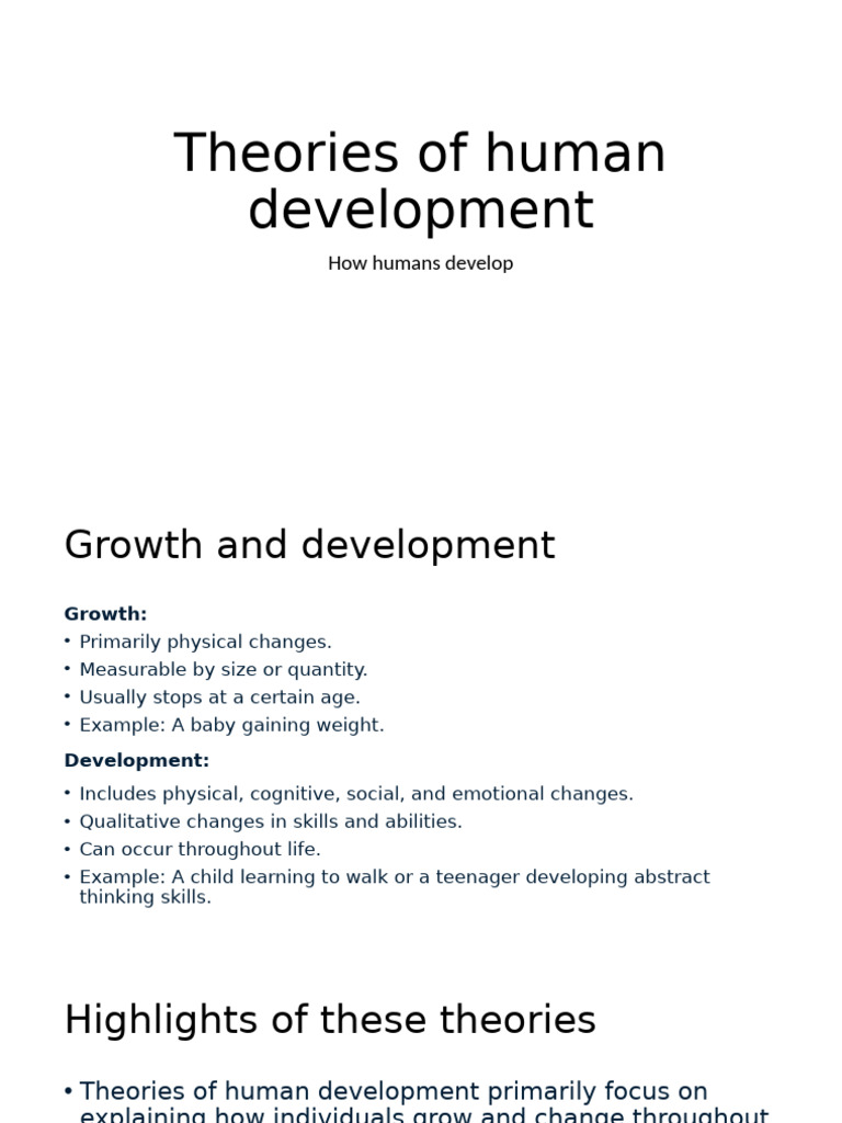 Theories of Dev. Summary | PDF | Behavioural Sciences | Developmental Psychology
