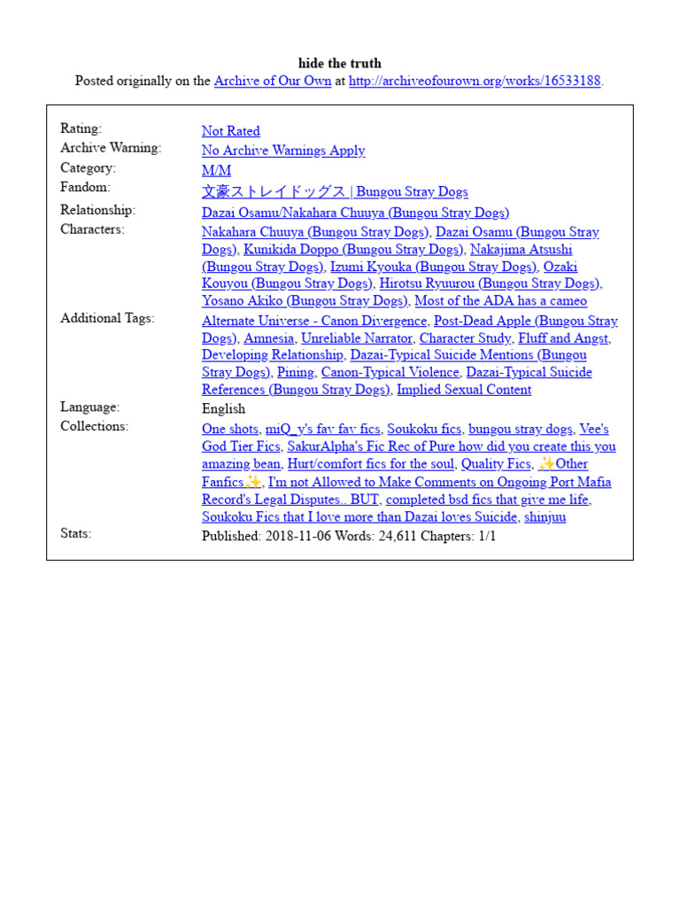 Hide The Truth | PDF