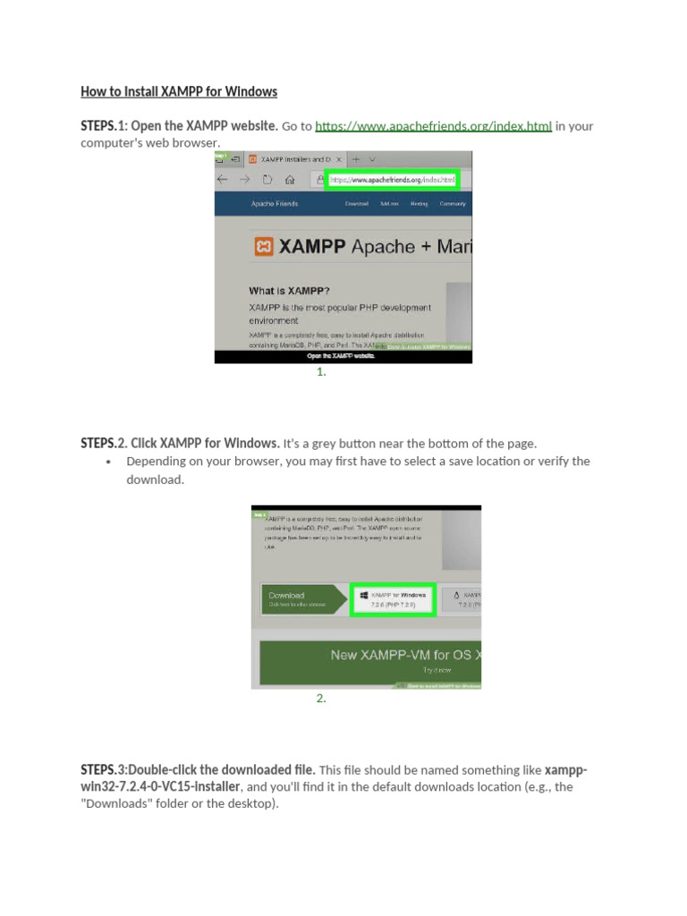 How To Install XAMPP For Windows | PDF | Apache Http Server | Software