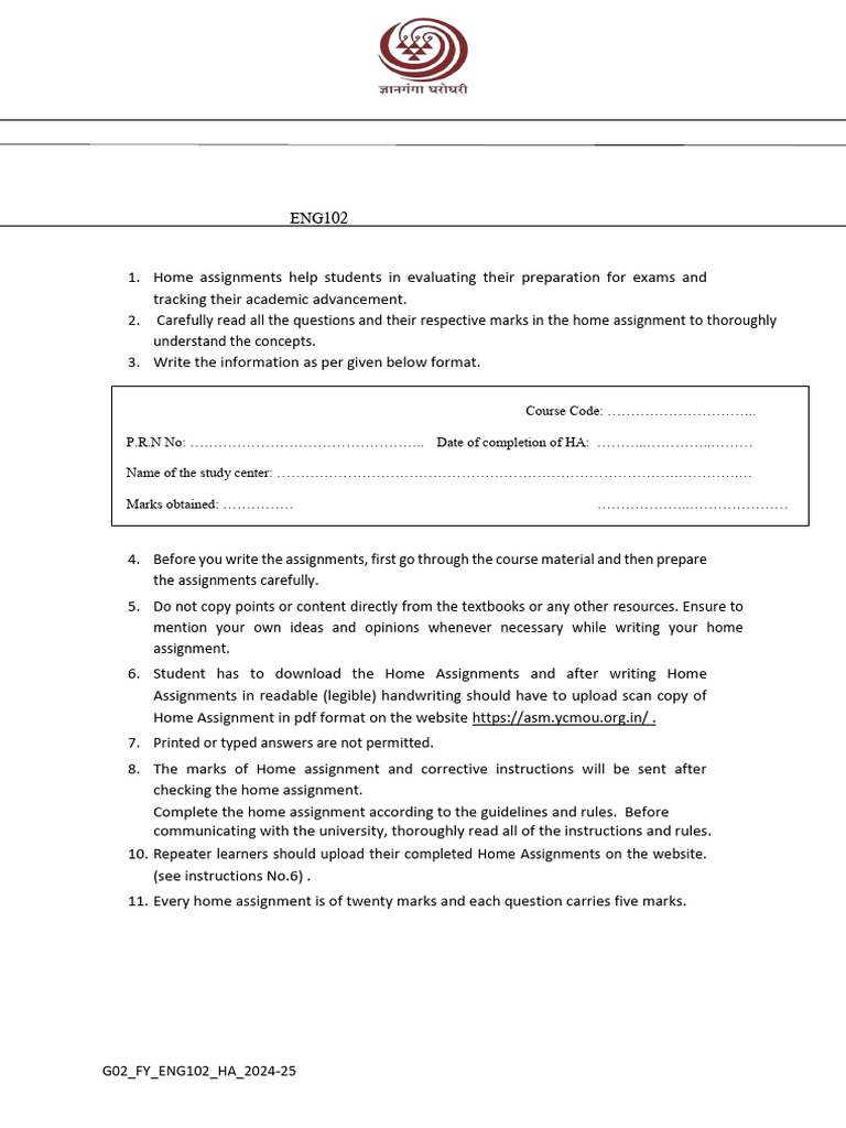 G02_FY_ENG102_HA_2024-25 | PDF | Human Communication