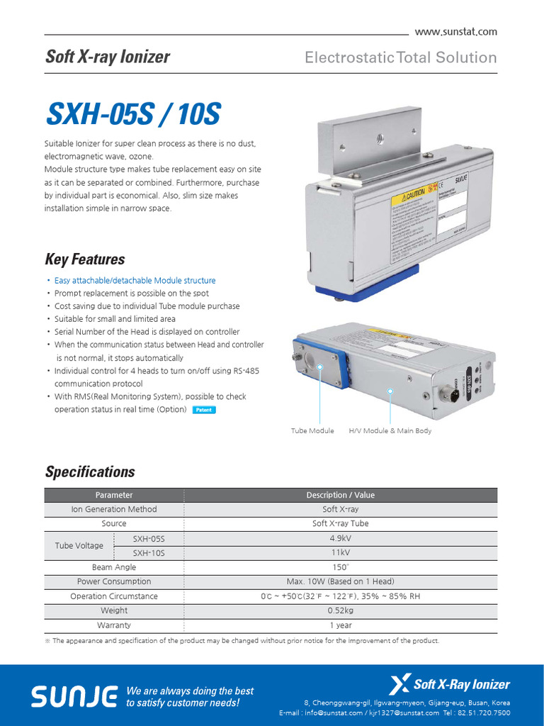 Sunje Ionizer SXH 05S10S Leaflet - Eng | PDF | Electromagnetic Spectrum | Physical Sciences