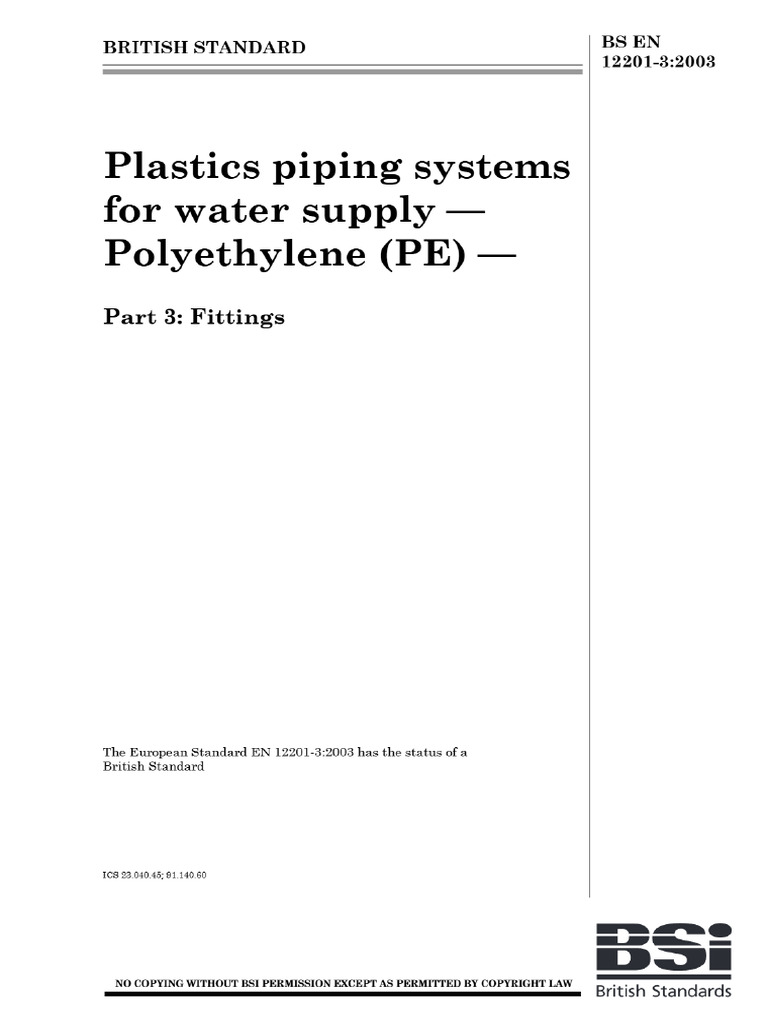 BS en 12201 3 PDF | PDF