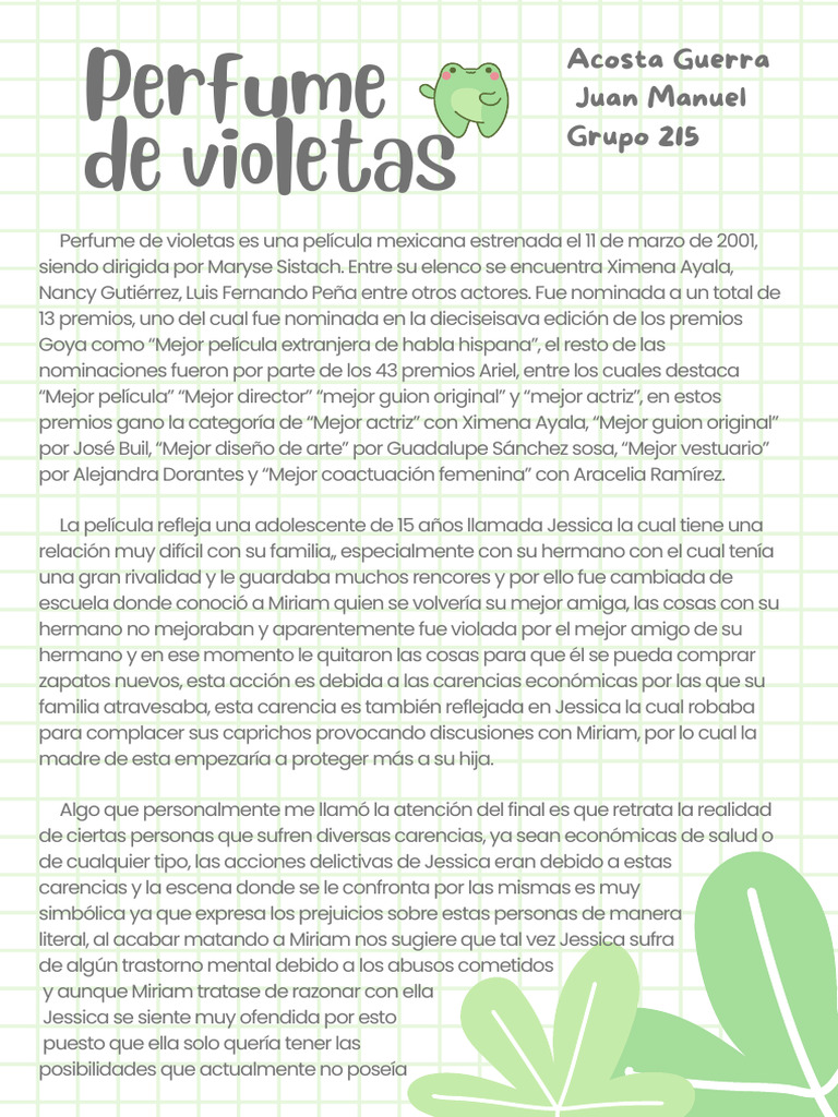 Perfume de Violetas | PDF