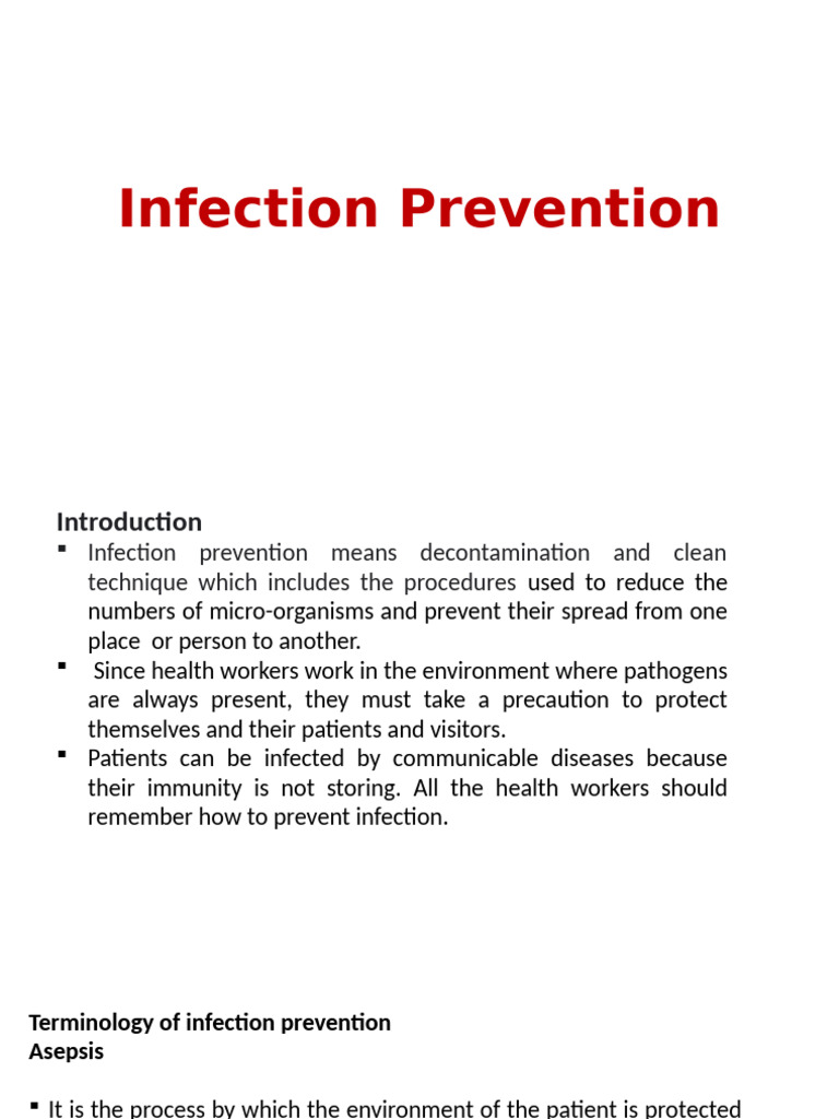 Infection Prevention | PDF | Infection | Medical Specialties