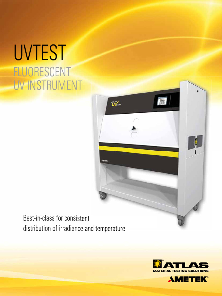 Atlas UVTest: Advanced Weathering Solutions | PDF | Ultraviolet | Water