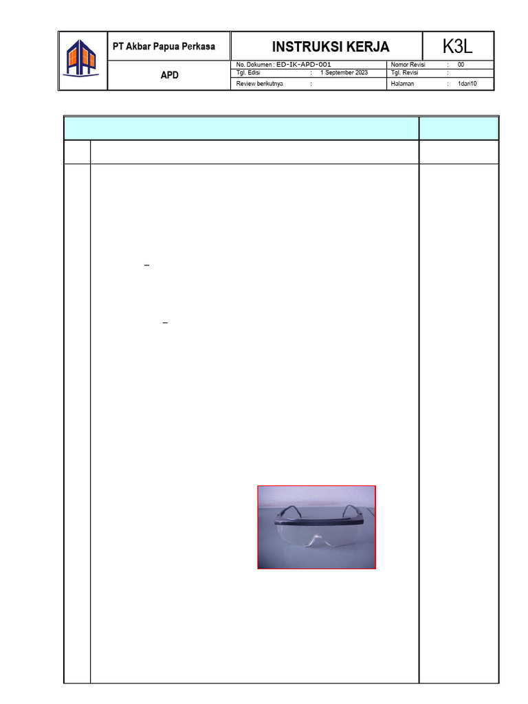 C. 28. IK Dan SOP APD | PDF