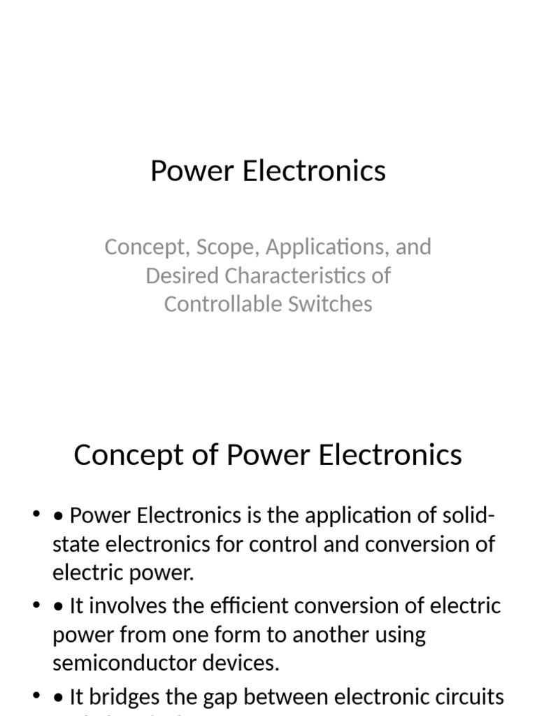 Power Electronics Presentation | PDF