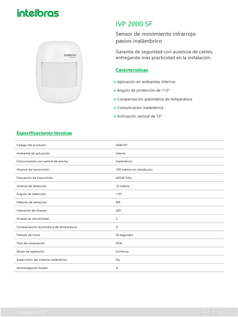 Datasheet IVP 2000 SF | PDF