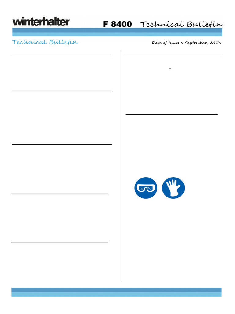 Winterhalter F8400 Technical Bulletin | PDF