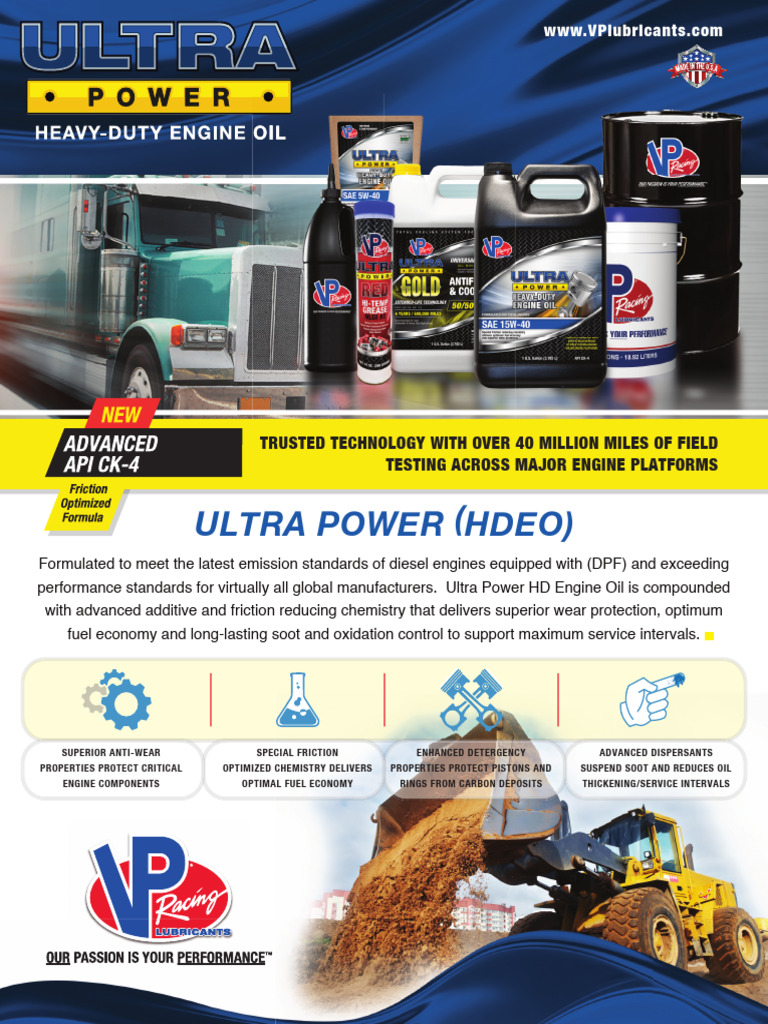 ULTRA POWER HDEO Syn Blend Reduced Size | PDF | Motor Oil | Engines