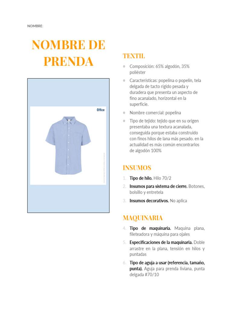 Bitácora de Alistamiento de Prendas | PDF | Máquina de coser | Textiles