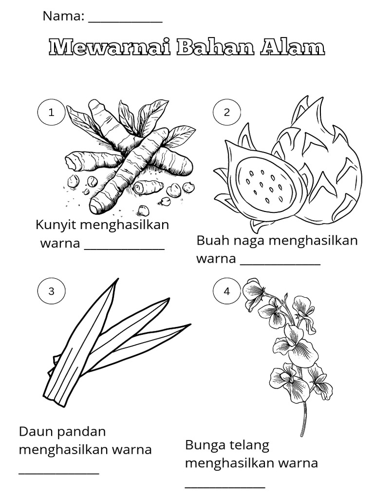 Mewarnai Bahan Alam | PDF