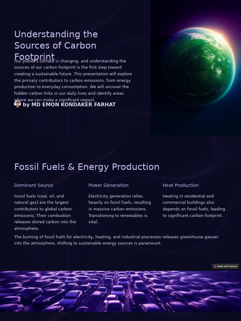 Understanding The Sources of Carbon Footprint | PDF | Carbon Footprint ...