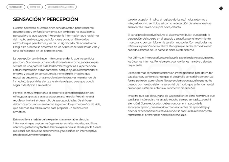 M1 - Sensación y Percepción | PDF | Percepción | Sentidos