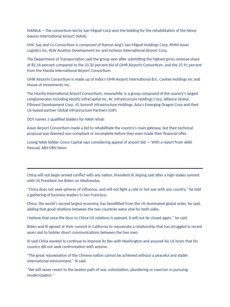 #6 Fil. Copyreading&Headline Writing | PDF | International Relations | China