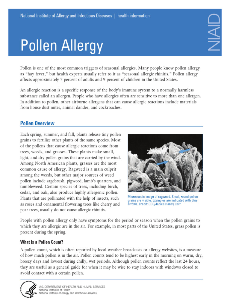Indoor Air - 7 - Pollen Allergy | PDF | Allergen | Allergy